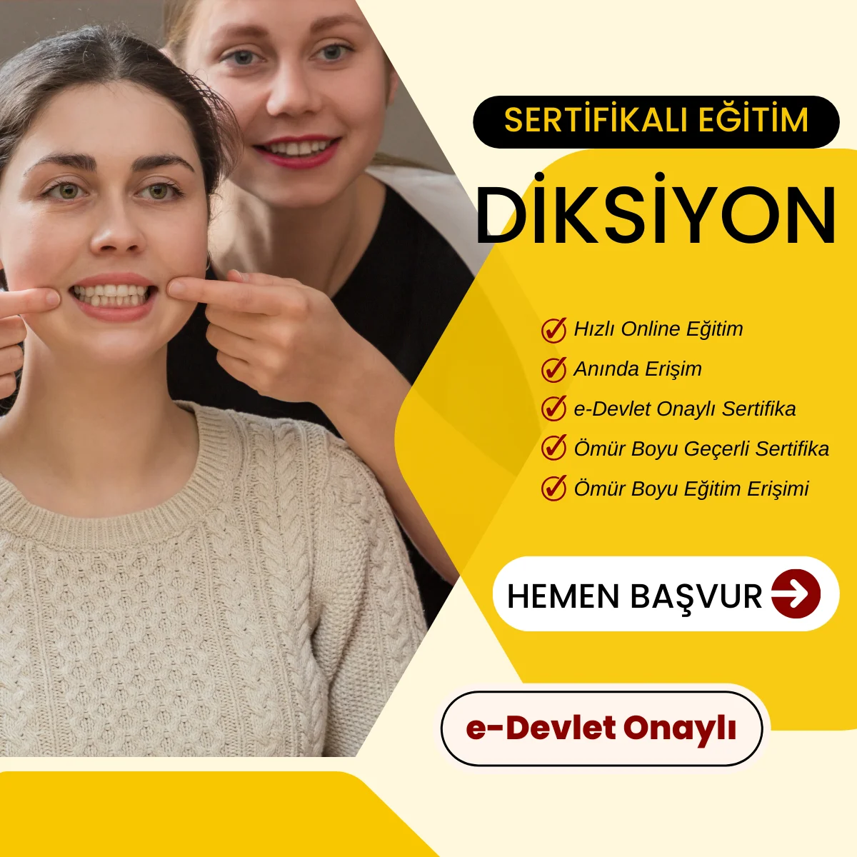 Diksiyon Eğitimi | e-Devlet Onaylı | Hemen Satın Al | 2025