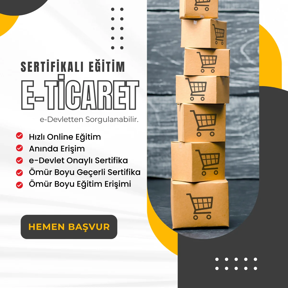 E-Ticaret Eğitimi | e-Devlet Onaylı | Hemen Satın Al | 2025